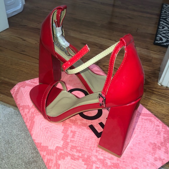 EGO | Shoes | Red Block Heel | Poshmark
